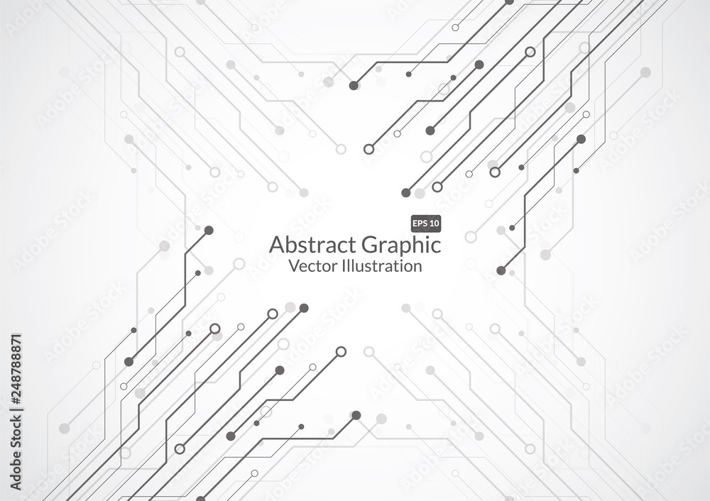 Abstract background with technology circuit board texture. Electronic ...