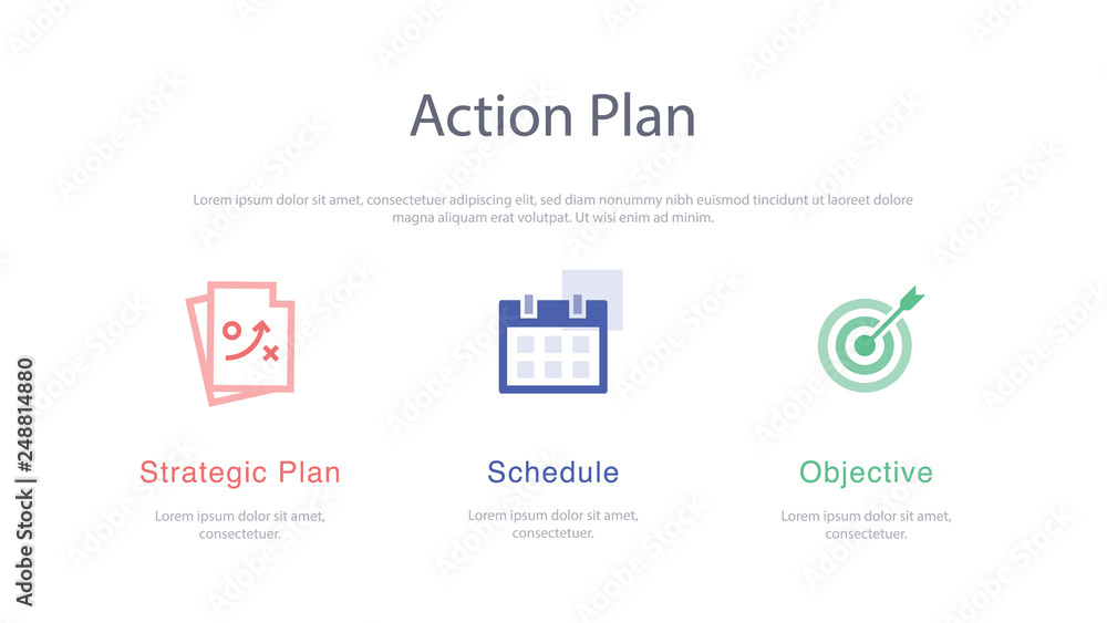 ACTION PLAN INFOGRAPHIC CONCEPT Stock Vector | Adobe Stock