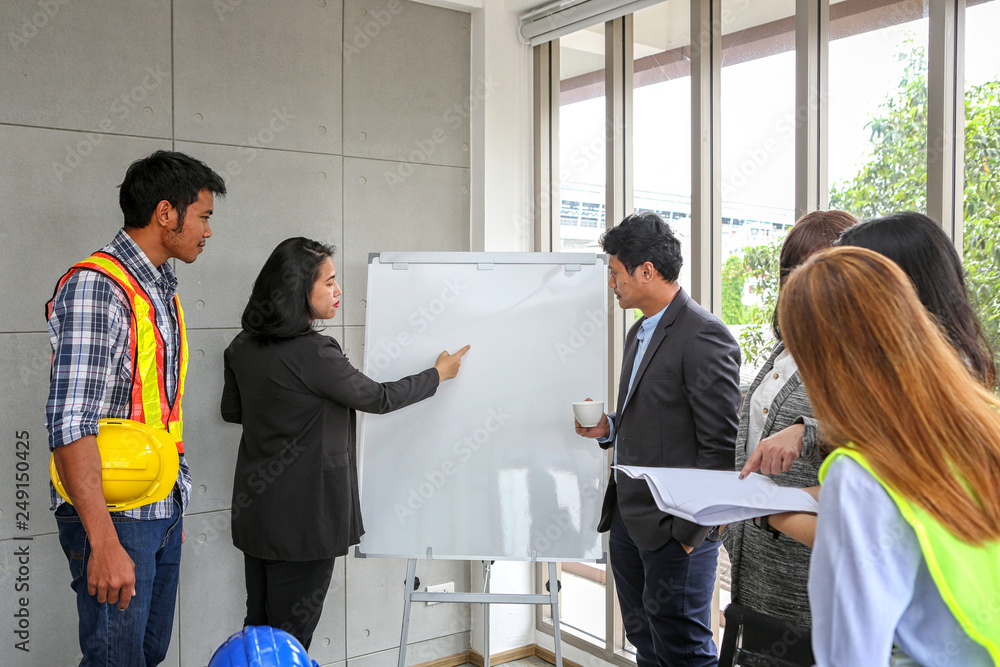 Engineers are meeting on the whiteboard. Blueprint Interior Design ...