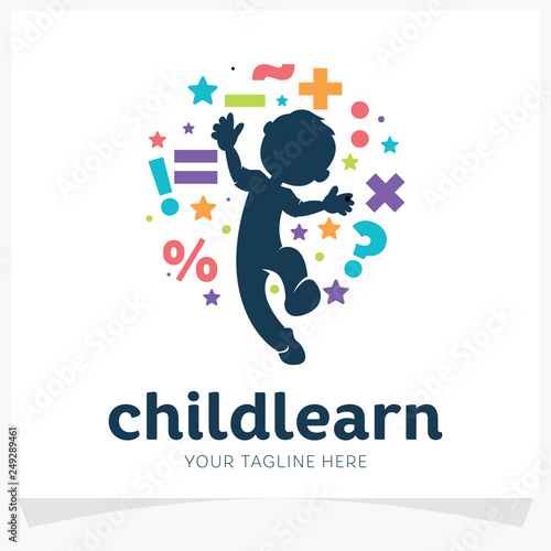 Kids Learning School Logo Design Template Inspiration Stock Vector ...