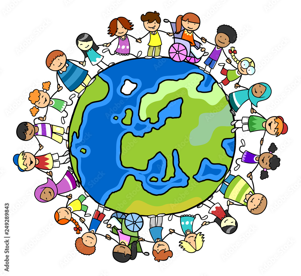 ภาพประกอบ Stock Kulturelle Vielfalt mit Integration und Inklusion ...