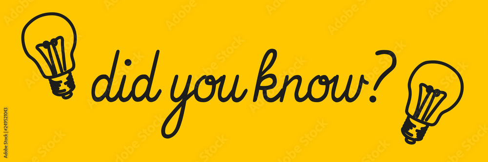 did you know - light bulb banner Stock Vector | Adobe Stock