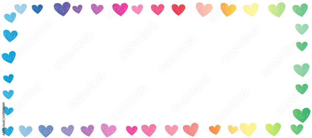 Heart Border Background Stock Illustration | Adobe Stock