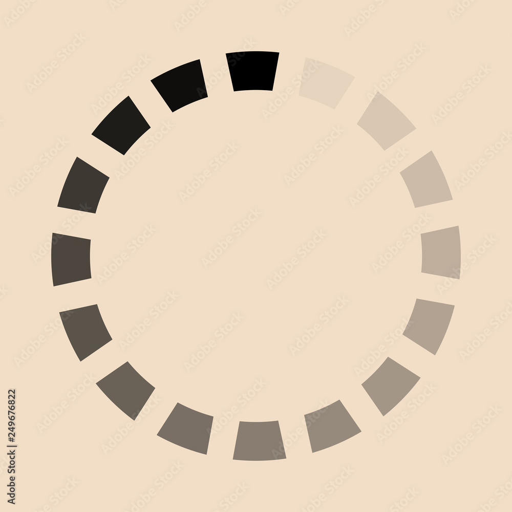 Round download sign isolated on ivory background. Load icon. Data ...