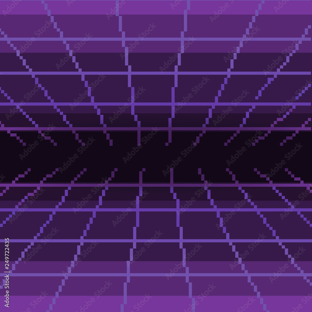 Vector pixel art of 80s Retro sci-Fi background. Pixel art background ... Vector pixel art of 80s Retro sci-Fi background. Pixel art background ...