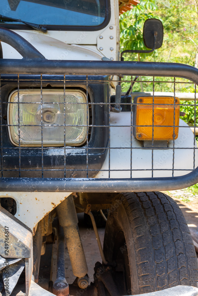Pickup truck a font of 4 WD adventure off road font view has Bumper ...