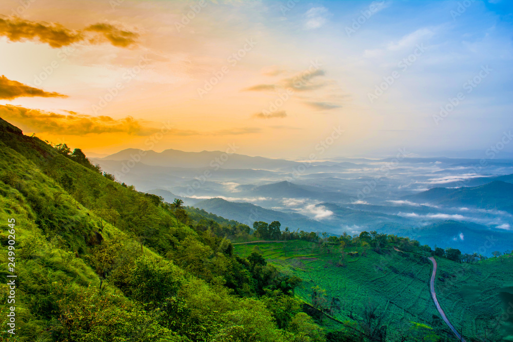 Beautiful Scenery of God's own Country Kerala, colorful Mountain ...