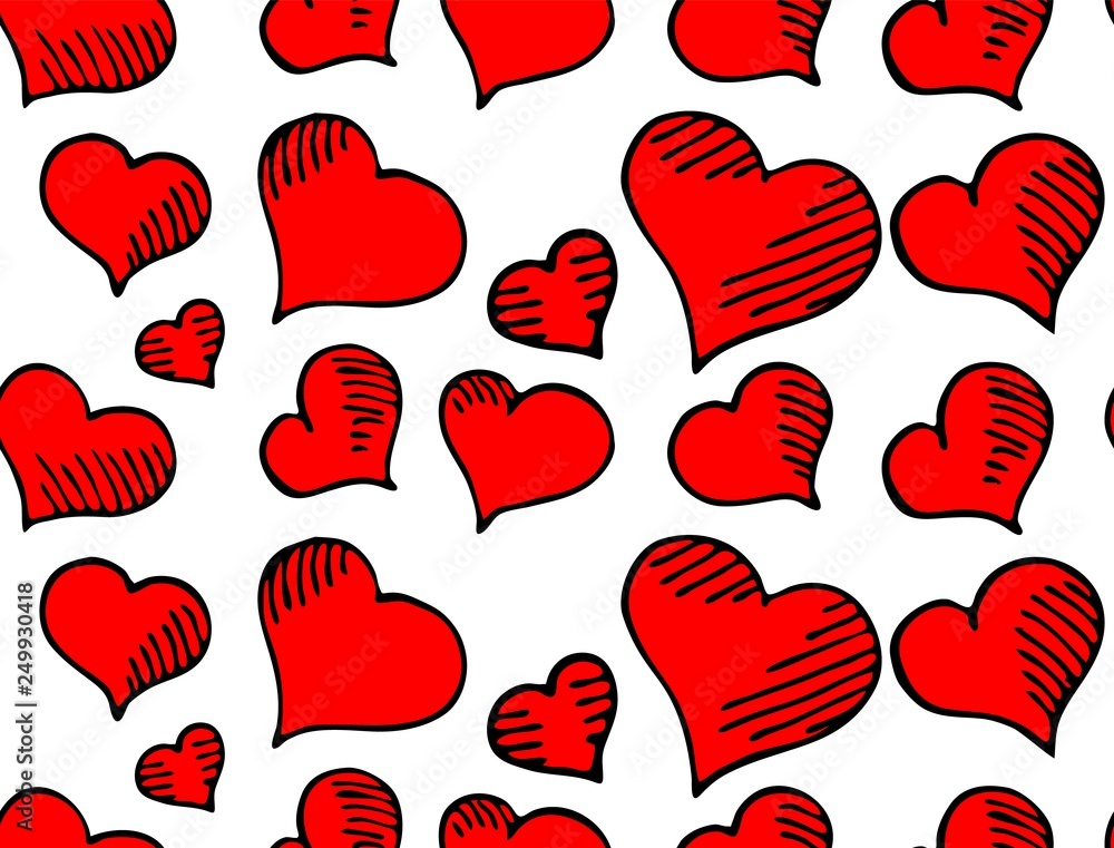 Heart pattern vector. Abstract art background. Stock Vector | Adobe Stock