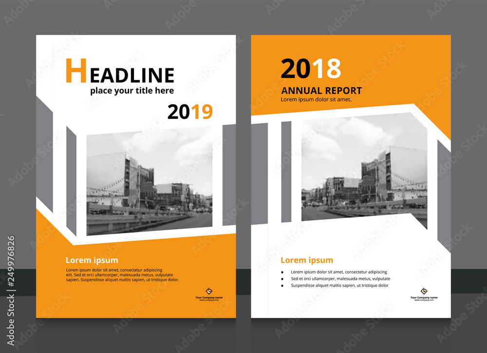 Cover design and annual report cover template A4 size for brochure ...