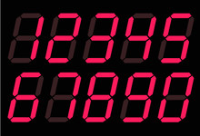 Red Digital Numbers Free Stock Photo - Public Domain Pictures