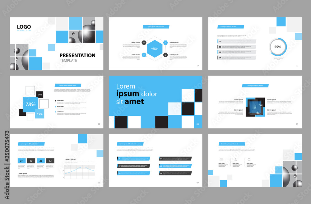 presentation layout design template and use for brochure ,portfolio ...