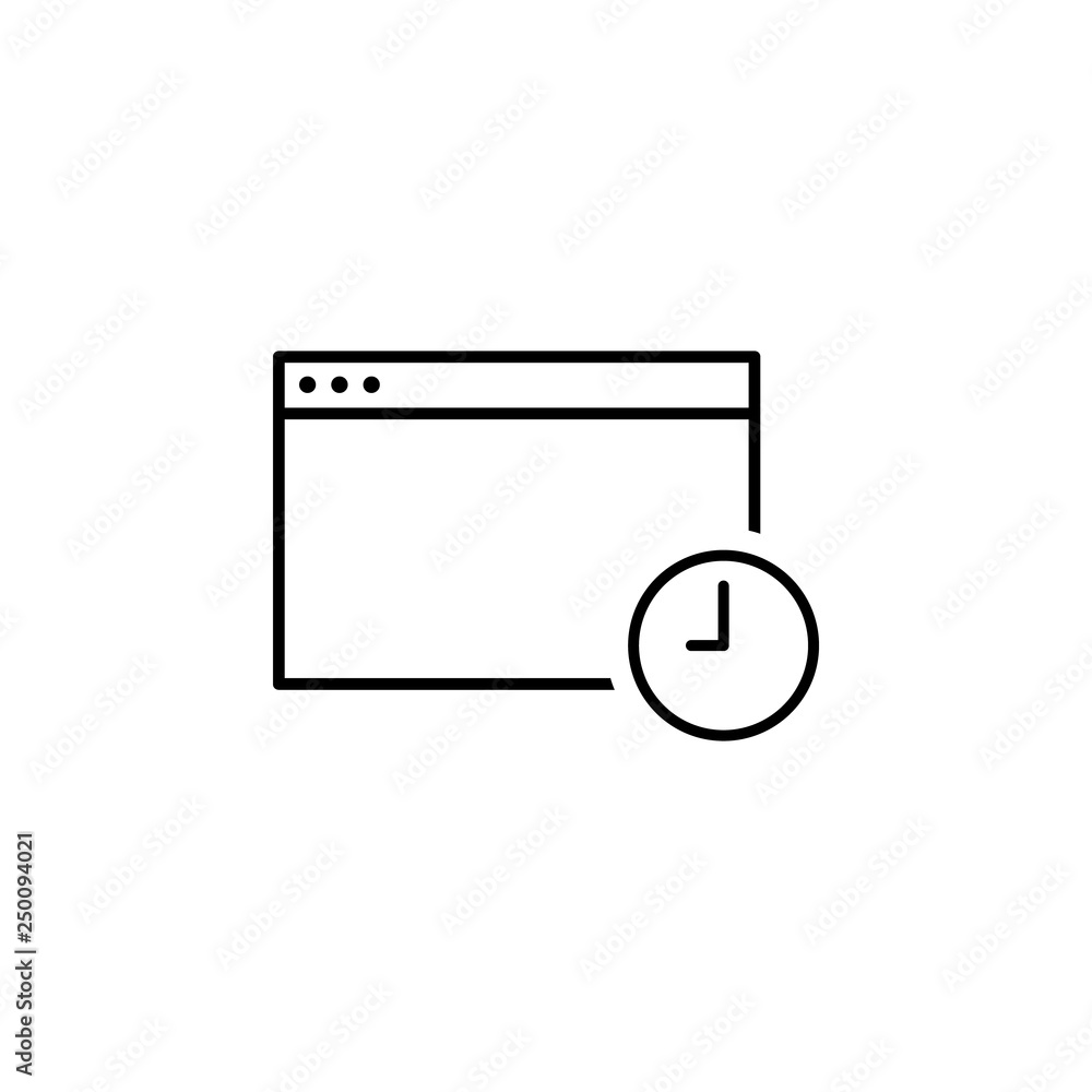 app date time window outline icon. Signs and symbols can be used for ...