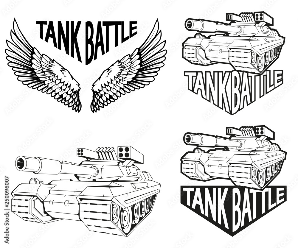 battle tank logo, vector graphic to design Stock Vector | Adobe Stock