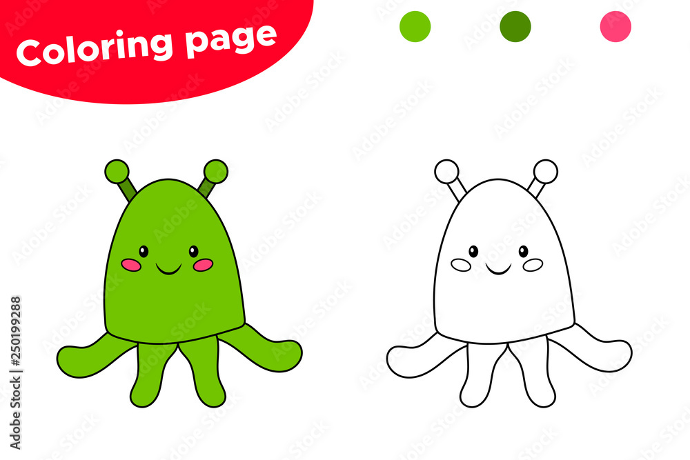 Educational game for preschool kids. Printable coloring page or book ...