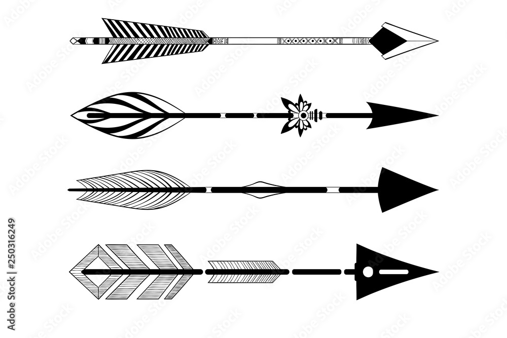 Arrow Clip art Set in Vector on White Background Stock Vector | Adobe Stock