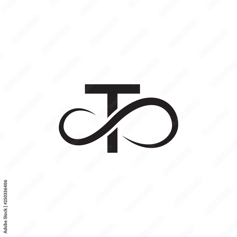 infinity letter t logo vector Stock Vector | Adobe Stock