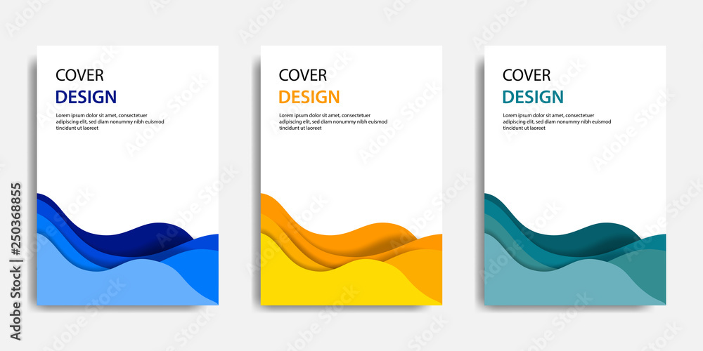 Vector illustration, document mock up template, easy color adjustment ...
