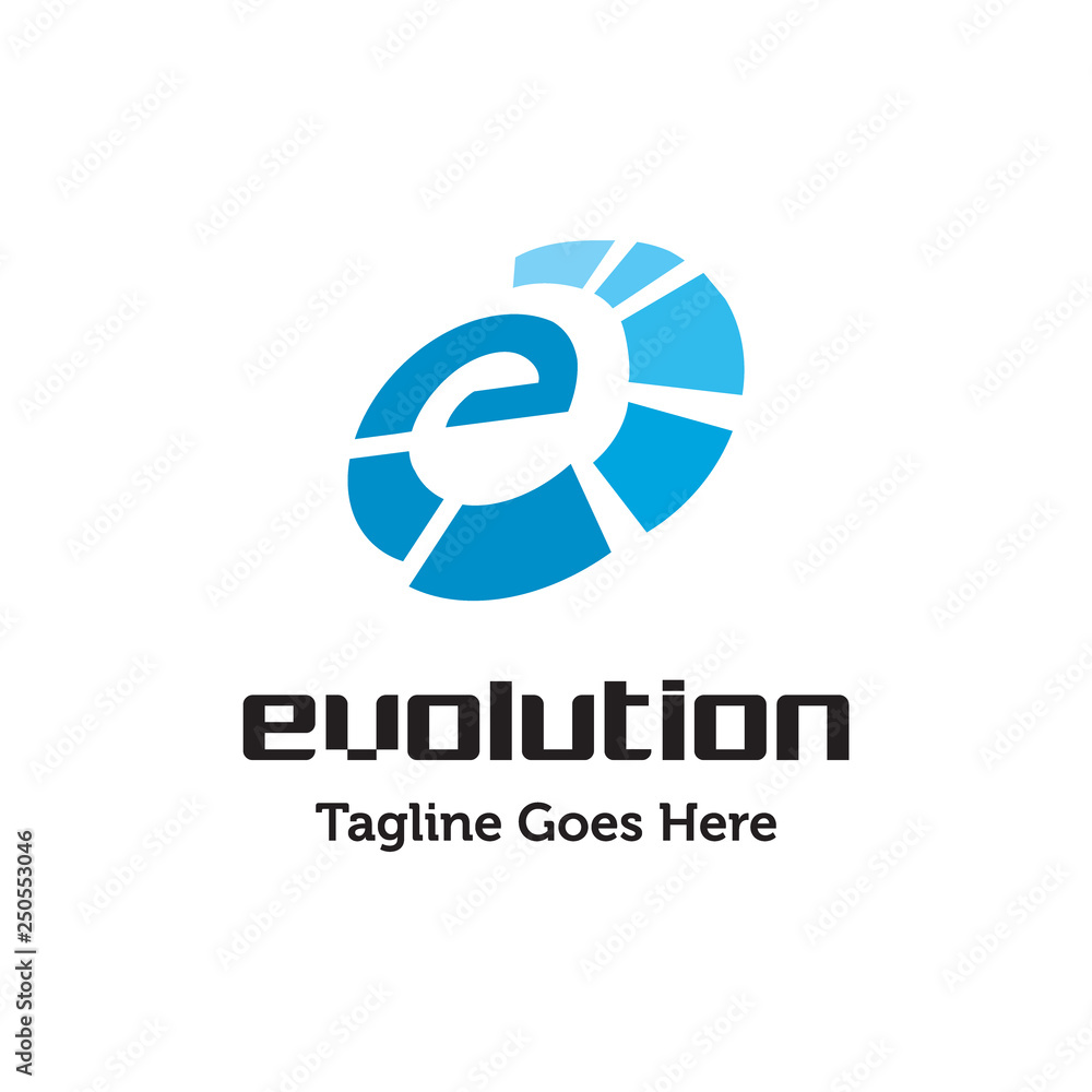 letter e initial for evolution logo icon vector template Stock Vector ...