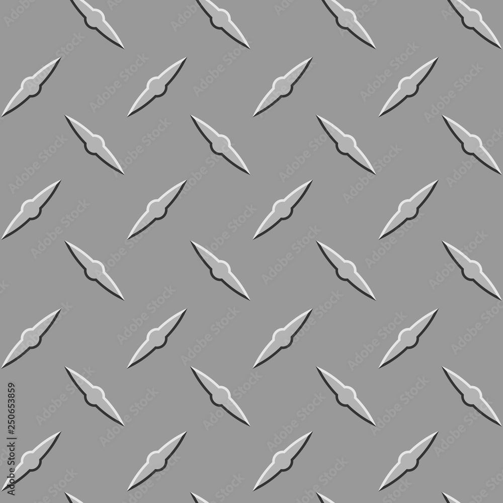 Diamond Plate Seamless Pattern Metal Background Vector Illustration ...