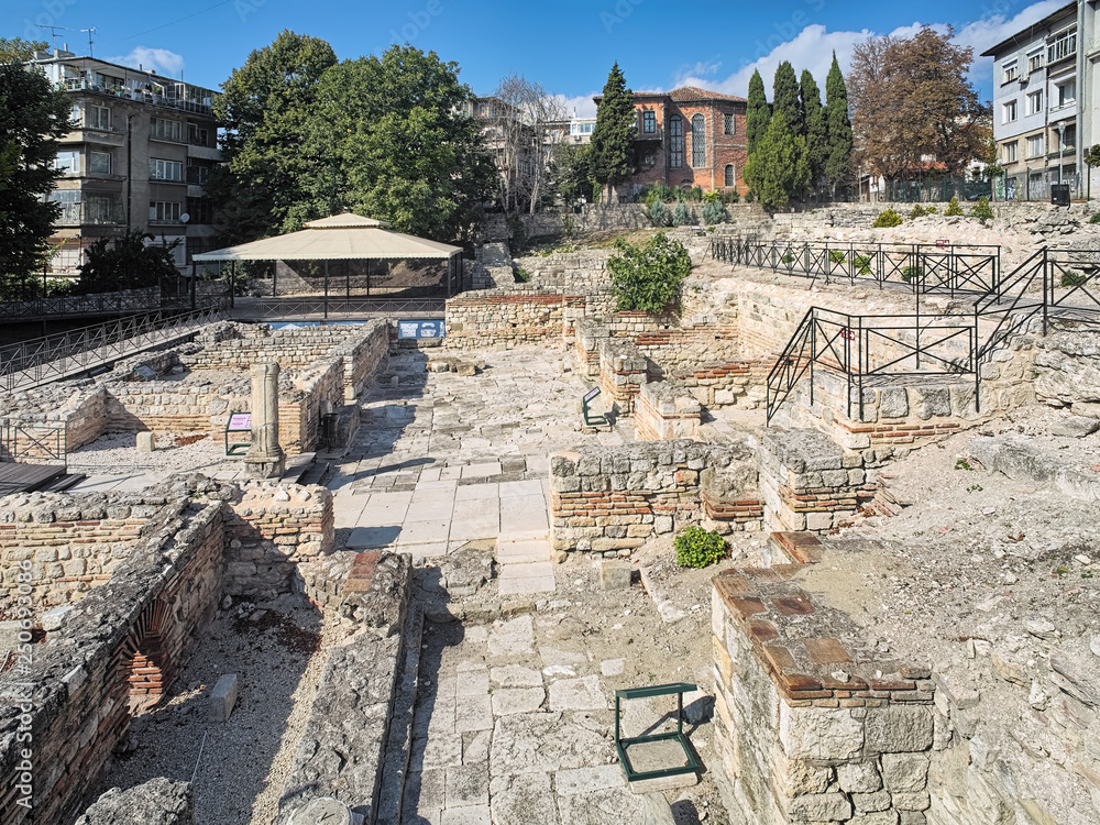 Photo Stock The Small (South) Ancient Roman Thermae in Varna, Bulgaria ...
