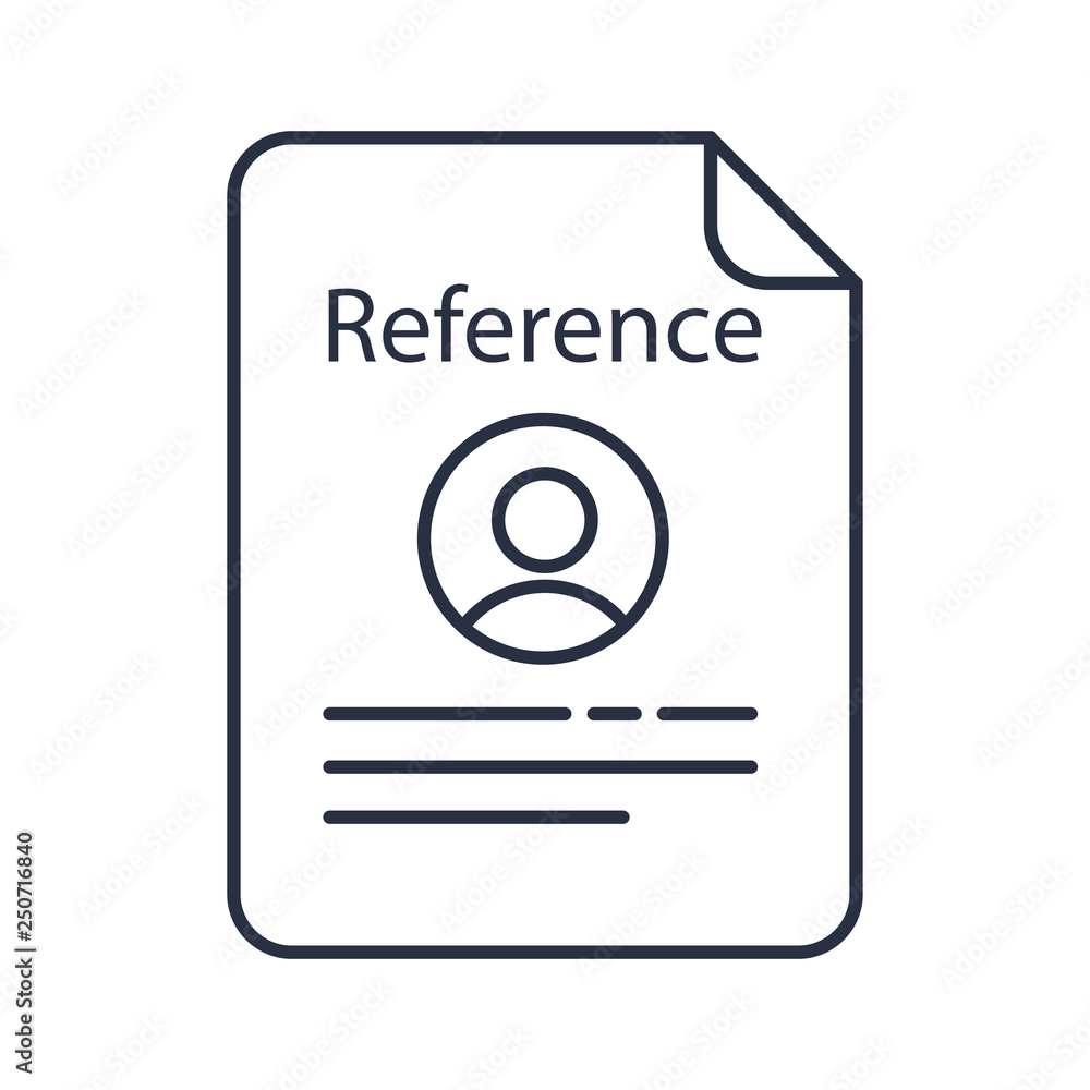 Reference letter color icon. Recommendation letter. Employment ...