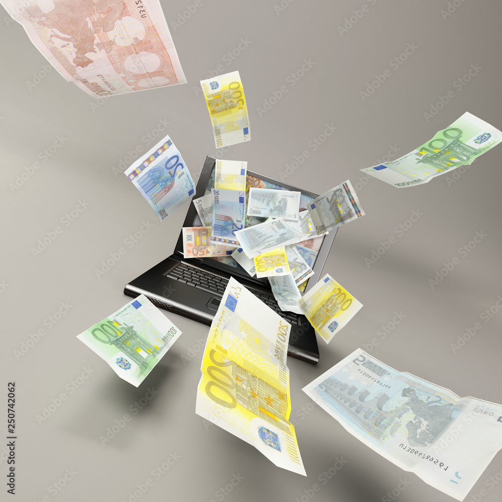 Illustration Stock Gagner de l'argent sur internet | Adobe Stock