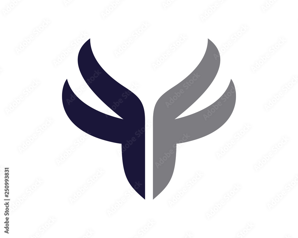 FF letter wing logo 1 Stock Vector | Adobe Stock