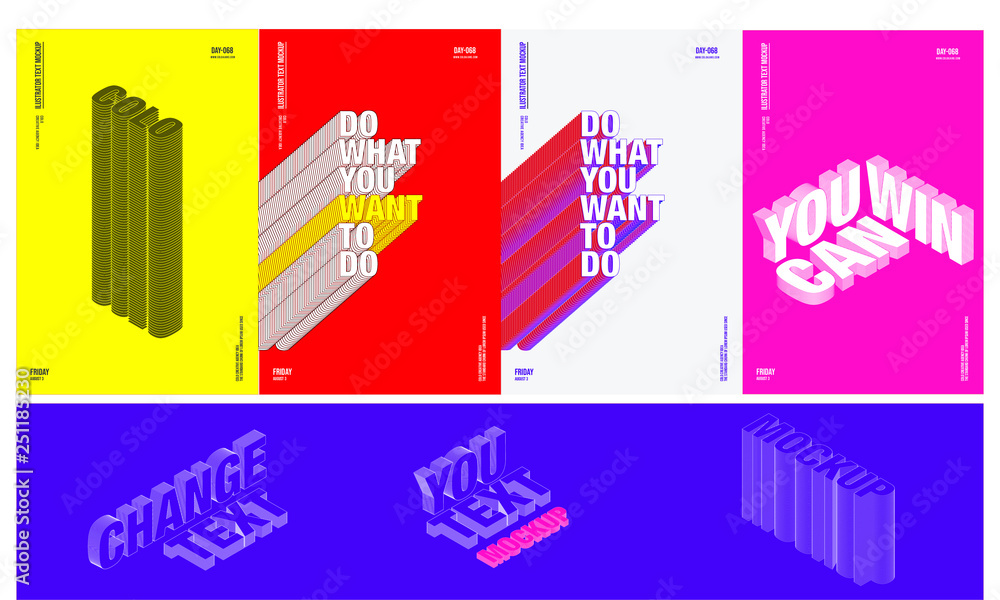 illustrator text mockup/Poster/social media Stock Vector | Adobe Stock