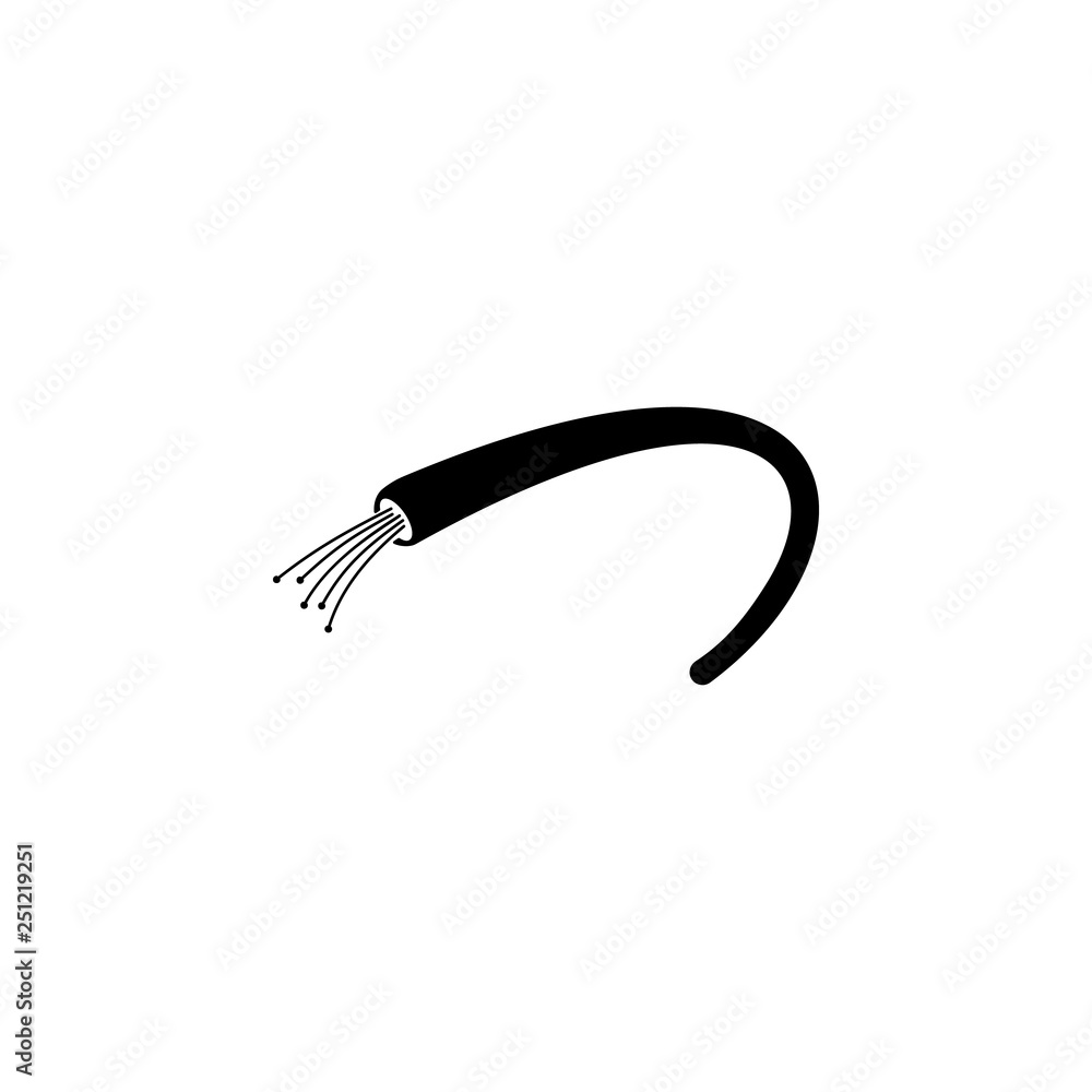 fiber optic cable icon. Element of internet connection icon. Premium ...