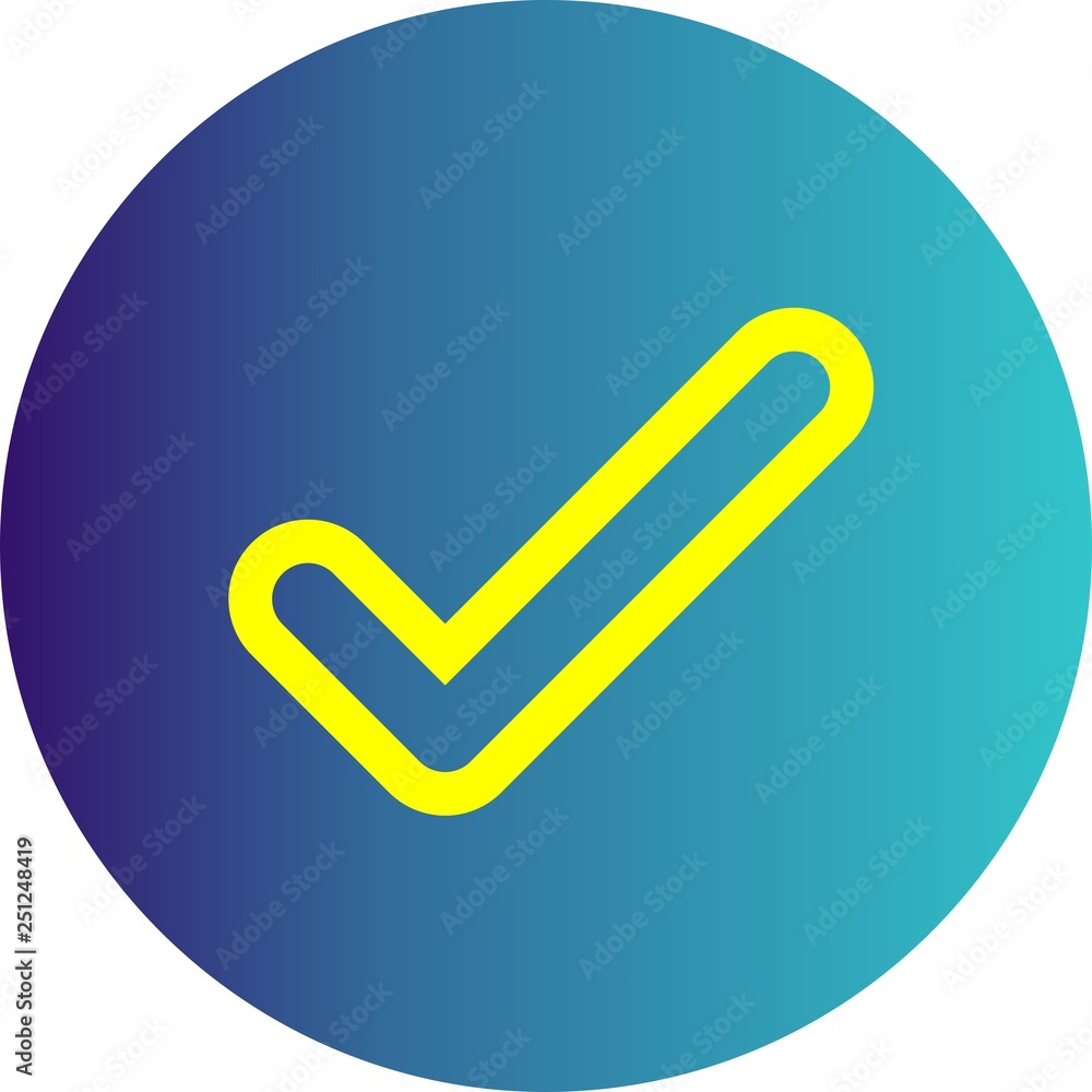 Vector Tick Icon Stock Vector | Adobe Stock