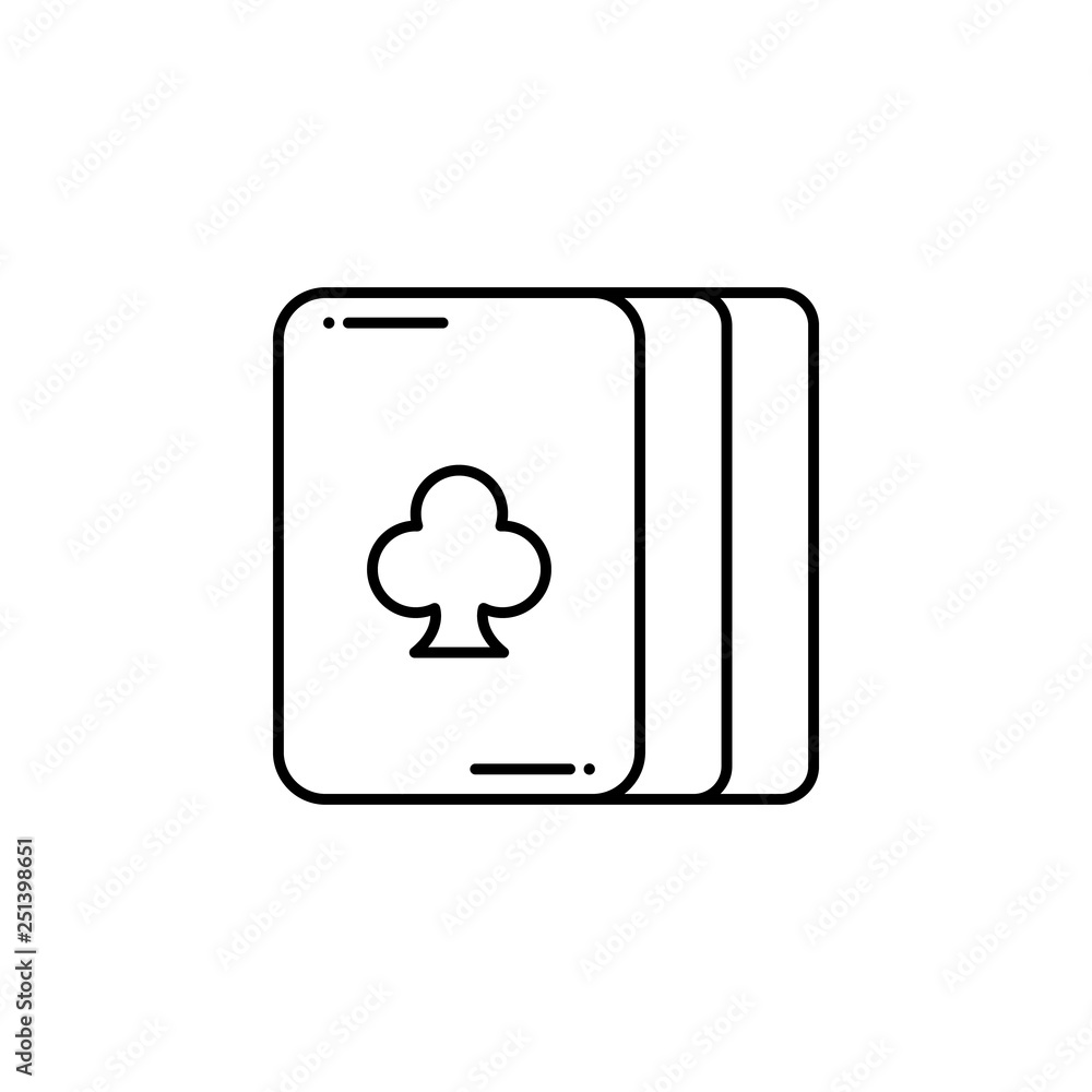 magic playing card outline icon. Signs and symbols can be used for web ...
