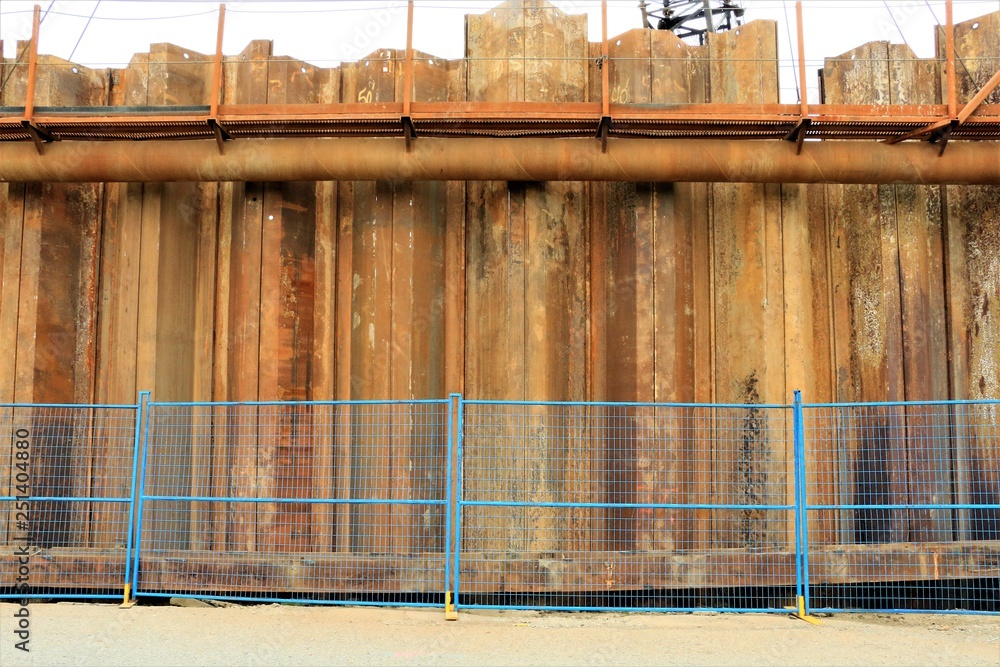 Sheet Pile Wall Stock Photo | Adobe Stock
