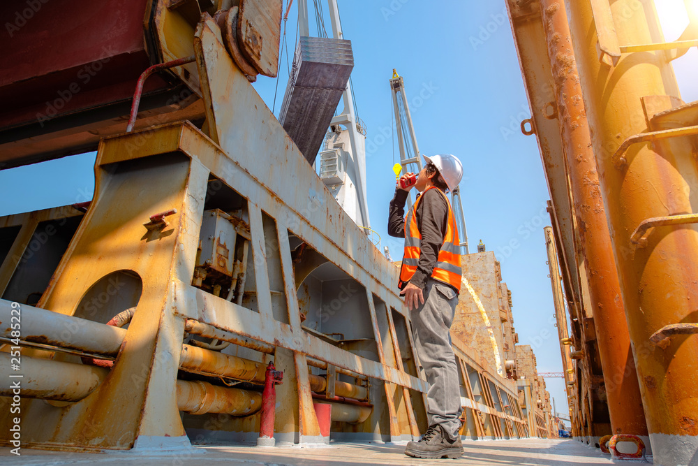 stevedore, loading master, port captain or supervisor in charge of ...