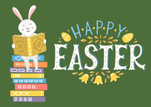 Bunny Rabbit With Books Free Stock Photo - Public Domain Pictures