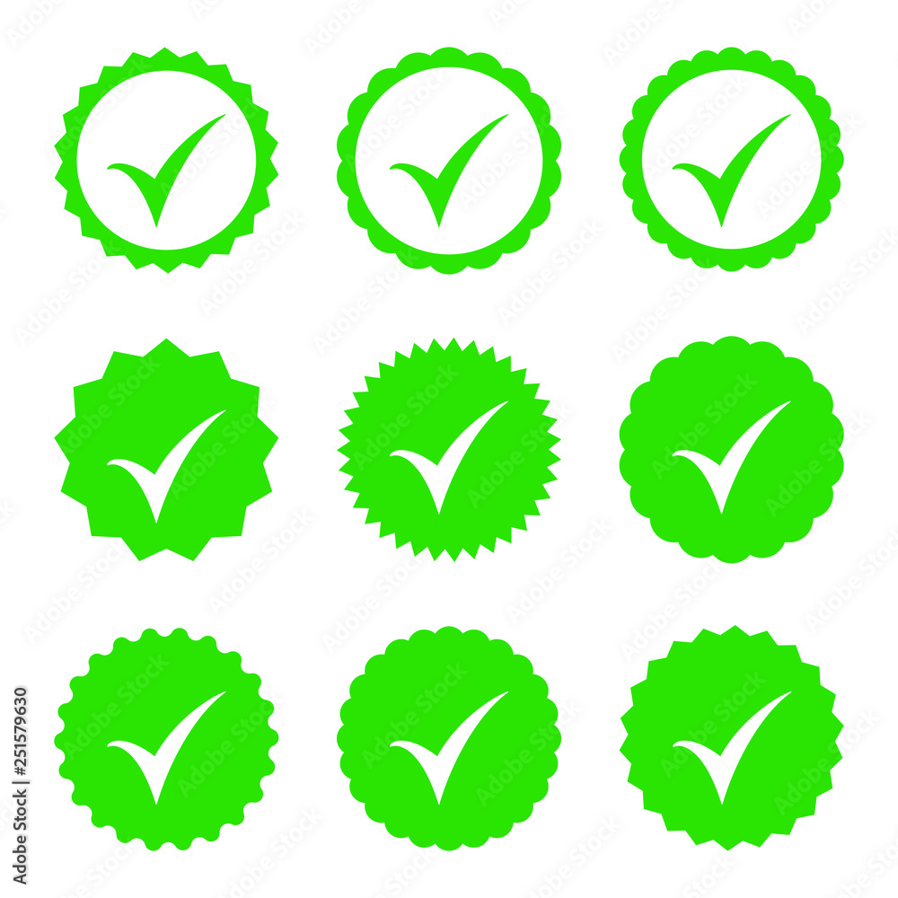 Approved icon. Profile Verification. Accept badge. Quality icon. Check ...