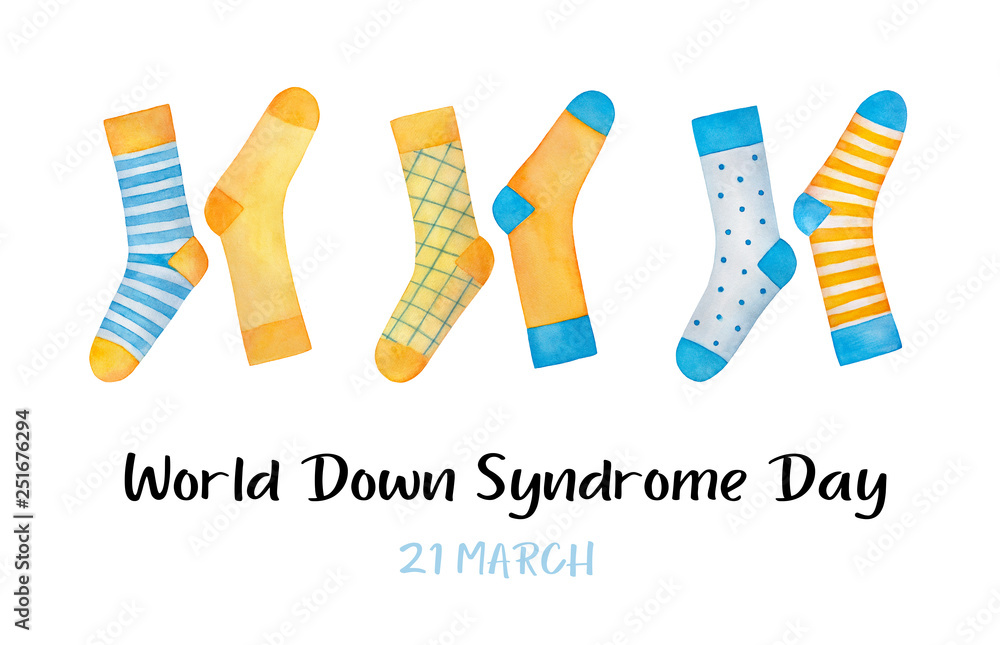 World Down Syndrome Day banner design (WDSD, March 21, "Lots of Socks ...