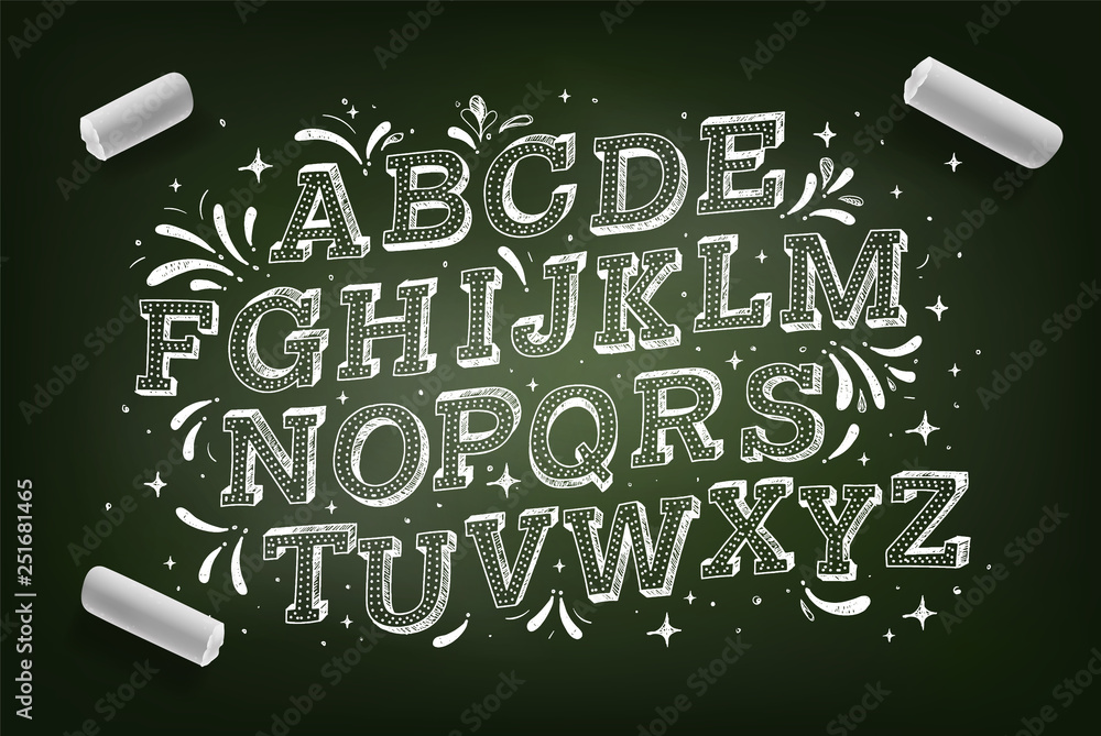 Vector de Stock Vector Alphabet. Exclusive Custom Letters. Lettering ...