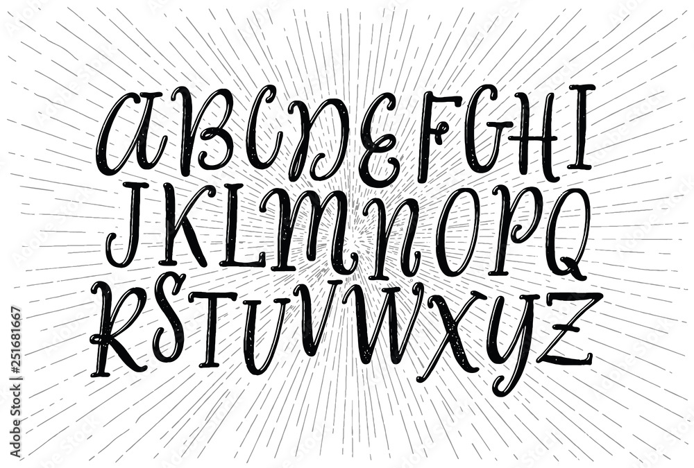 Vector Alphabet. Exclusive Custom Letters. Lettering and Custom ...