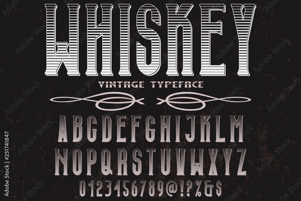 Font. Typeface. Script. White Castle - vintage script font. Vector ...