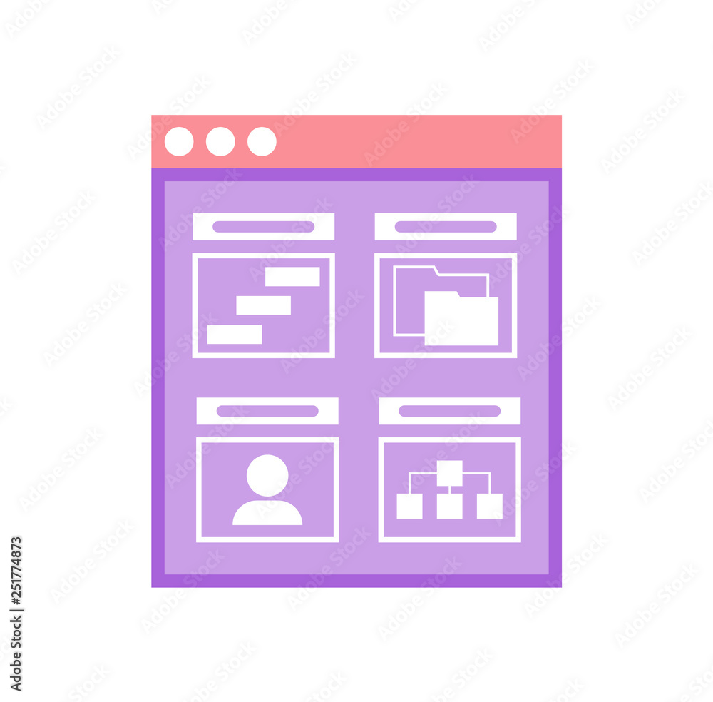 Information in visualized form on board vector, icons of user profile ...