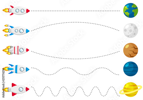 Trace line worksheet for kids, practicing fine motor skills. Help ...