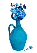 Blue Pitchers Illustration Free Stock Photo - Public Domain Pictures