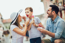 Family Eating Ice Cream Free Stock Photo - Public Domain Pictures