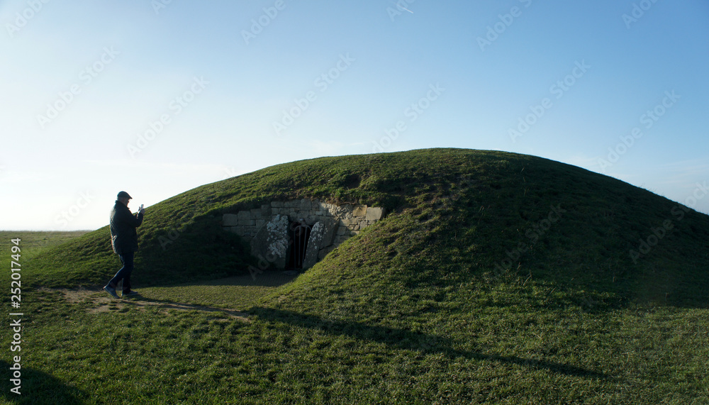 Hill of Tara.The "Mound of the Hostages".The mound is a Neolithic ...