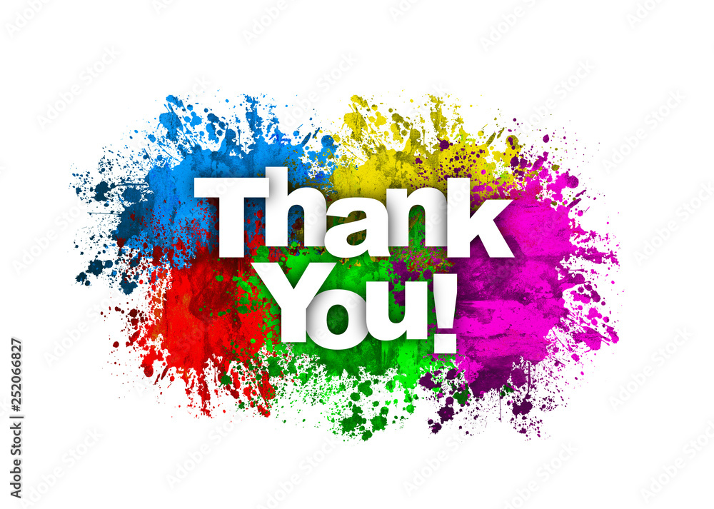 Paint Splatter - Thank you Stock Illustration | Adobe Stock