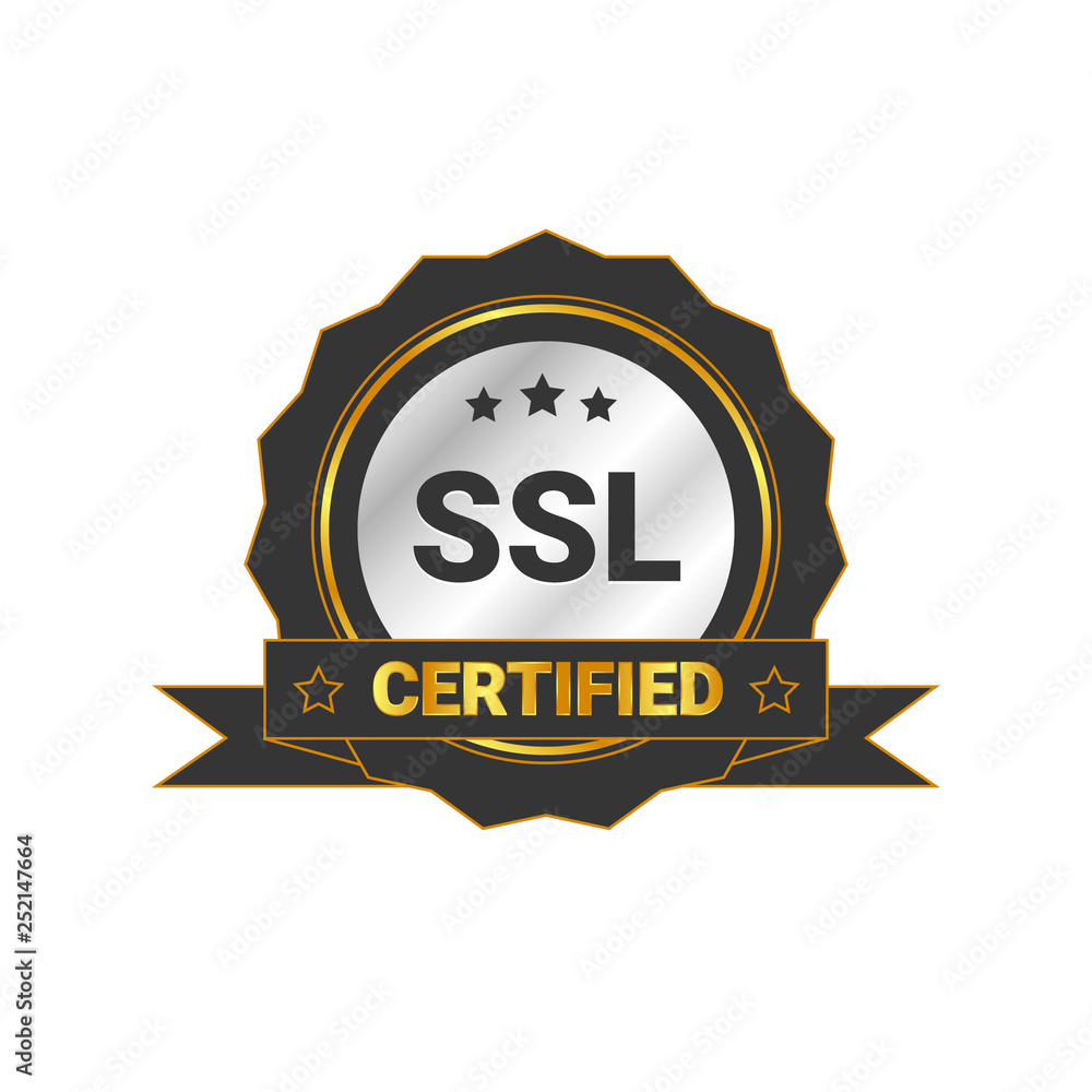 Vektor SSL Certified/certificate 100% secure transaction with ...