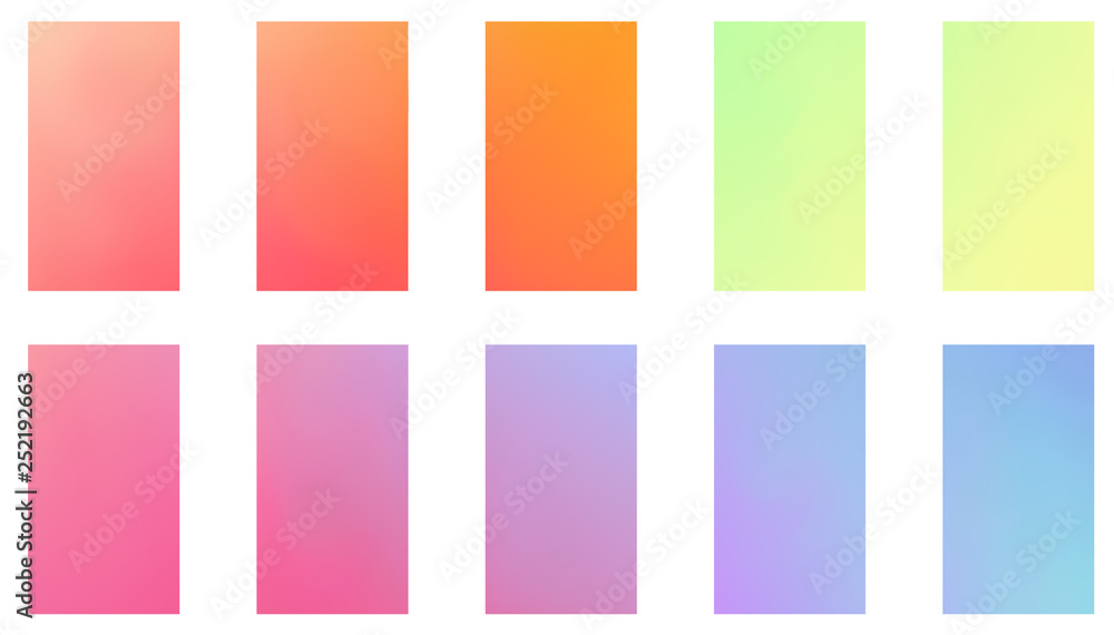 Soft color background. Modern screen vector design for mobile app. Soft ...