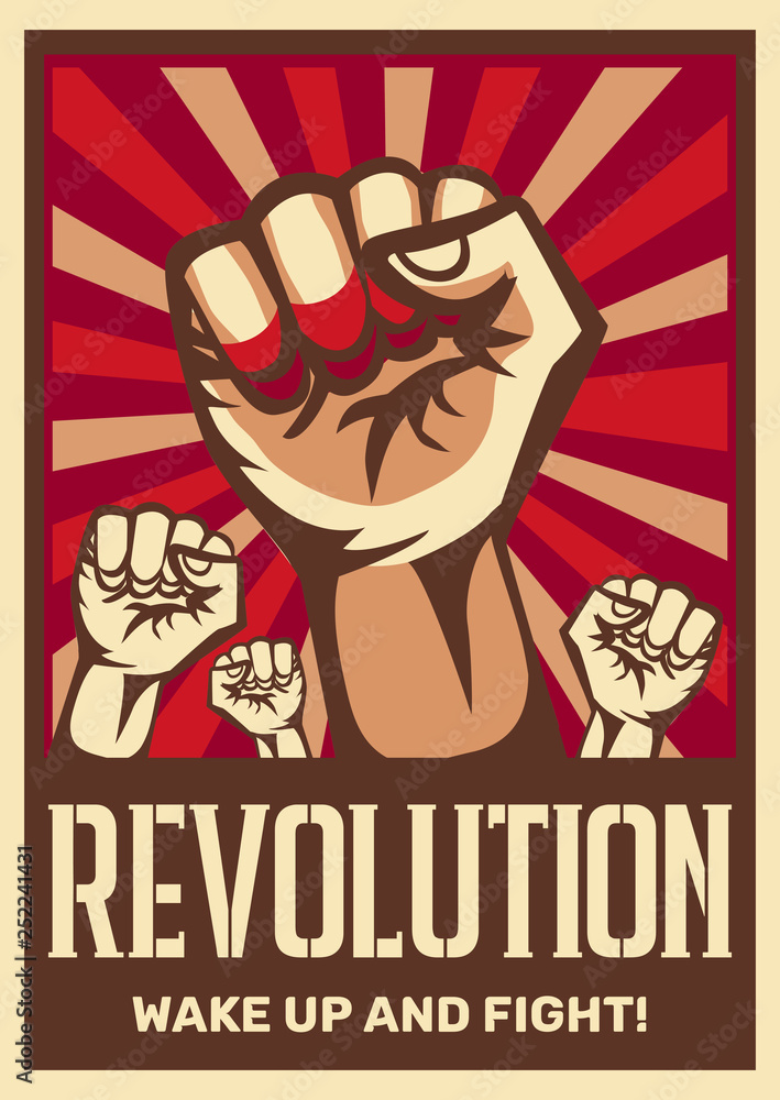 Revolution Propaganda Poster Stock Vector | Adobe Stock
