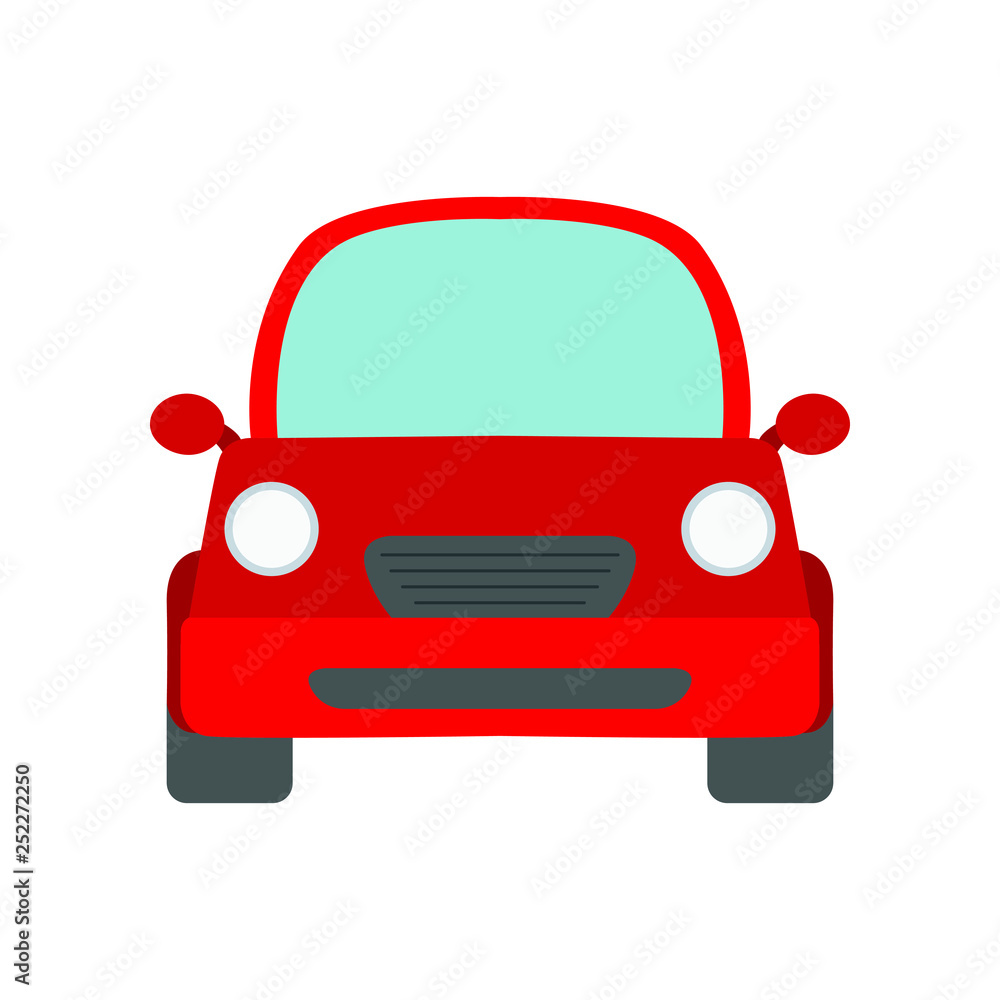 Red car emoji vector Stock Vector | Adobe Stock