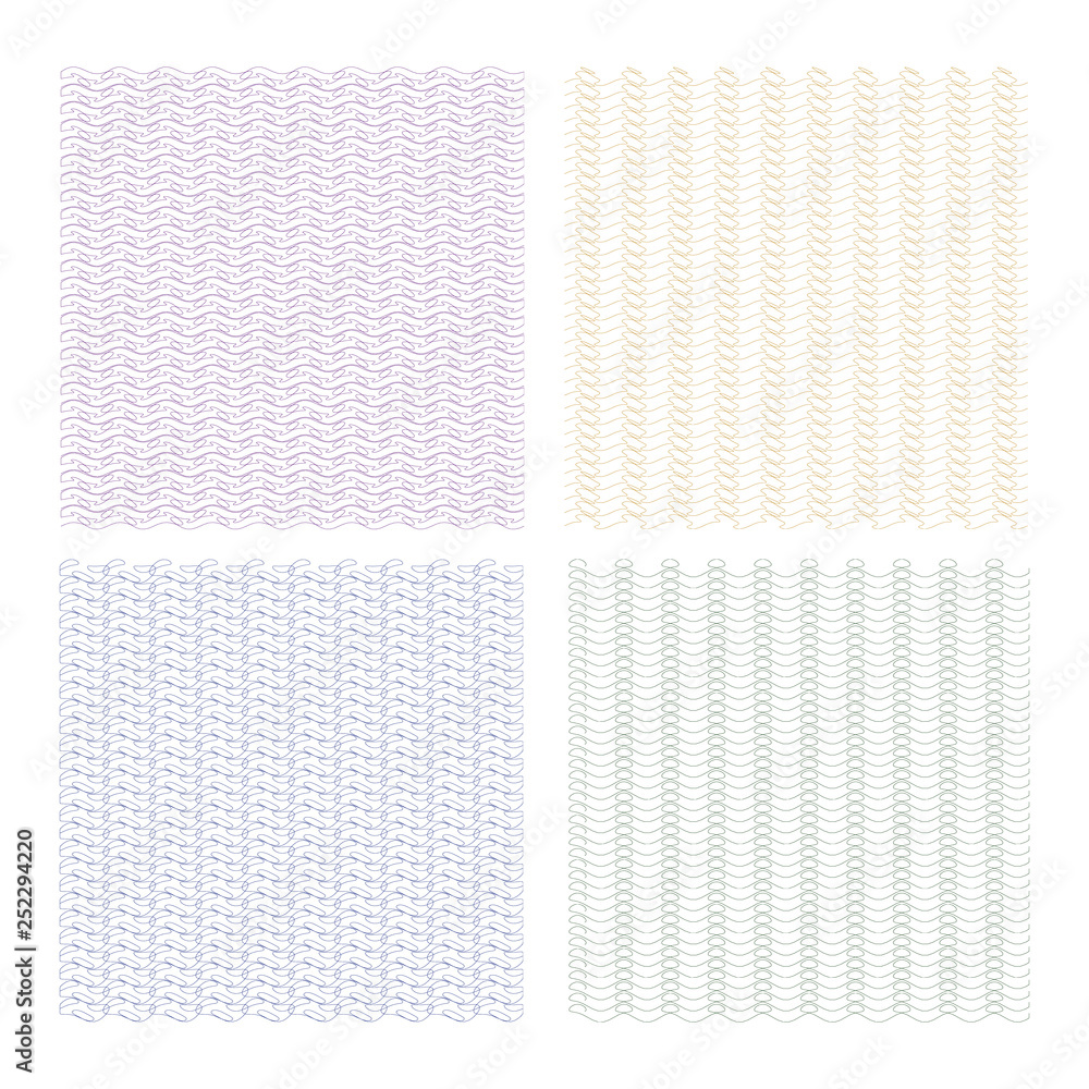 Guilloche background. Digital watermark for security papers ...